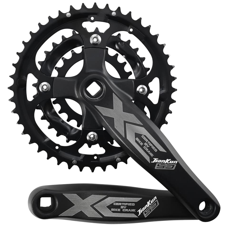 CYSKY 3X 9 Speed Bike Crankset 170mm 104/64 BCD Crank Arm Set 44-32-22T Easy to Replacement MTB BMX Road Bicycle Crankset Compatible with Shimano,SRAM,FSA, Gaint