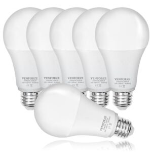 venforze bright light bulb,150w-200w equivalent 2500lm e26 led bulb 23w soft white 3000k a21 led light bulb non-dimmable 6-pack