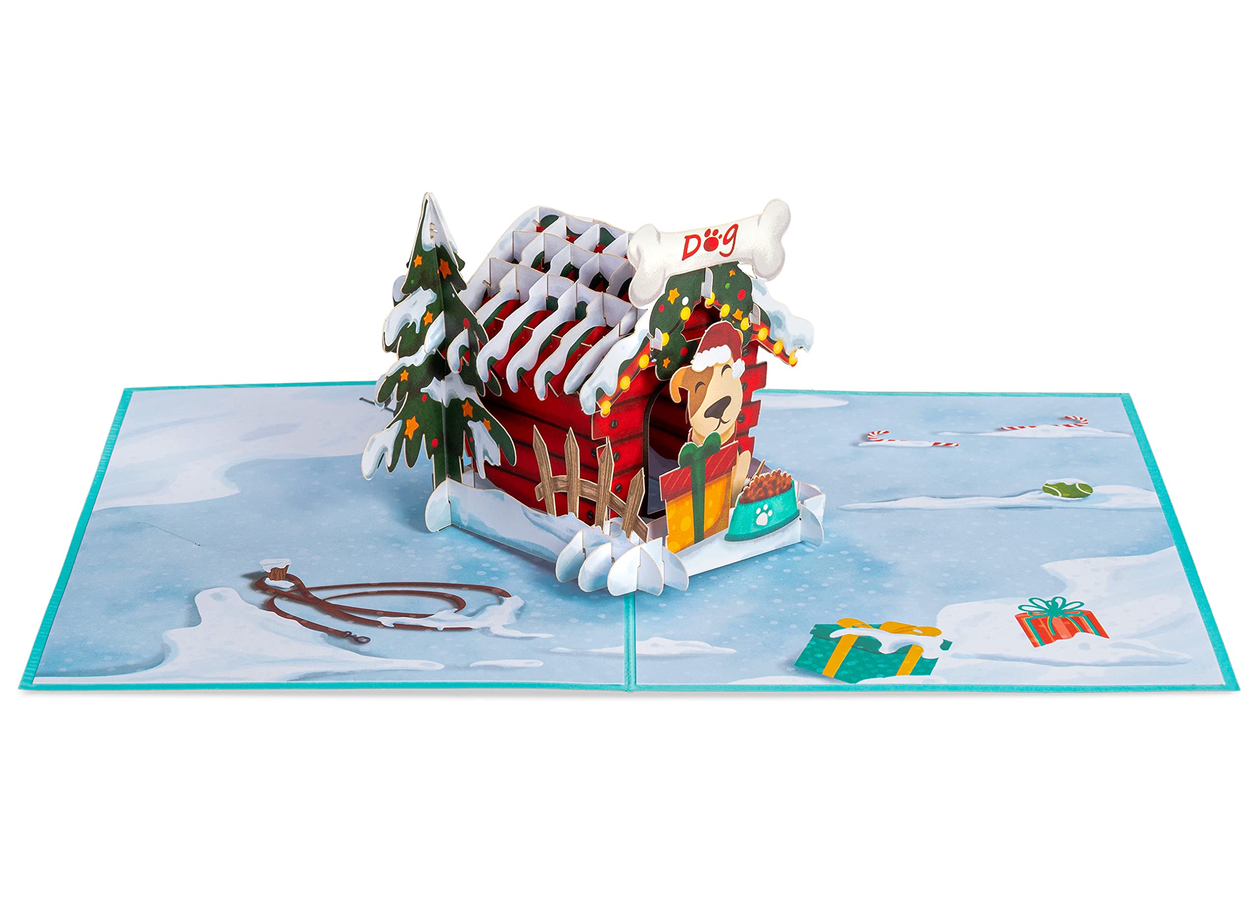 Paper Love 3D Pop Up Christmas Card, Holiday Dog House