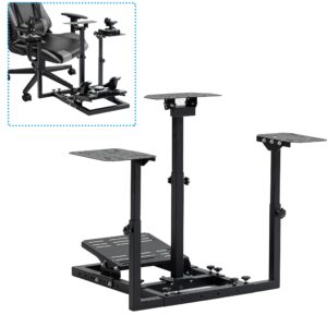 anman flight racing simulator cockpit wheel stand dual-purpose fit for logitech shifter joystick pedals,thrustmaster/hotas warthog, only include flight joystick mount three sizes shift lever panels