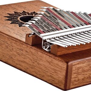 Pickup Kalimba Thumb Piano for Amplifiers, 17 Keys — Includes Tuning Hammer and Case — For Meditation, ASMR, Sound Therapy and Yoga, 2-YEAR WARRANTY