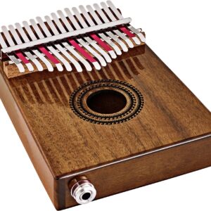 Pickup Kalimba Thumb Piano for Amplifiers, 17 Keys — Includes Tuning Hammer and Case — For Meditation, ASMR, Sound Therapy and Yoga, 2-YEAR WARRANTY