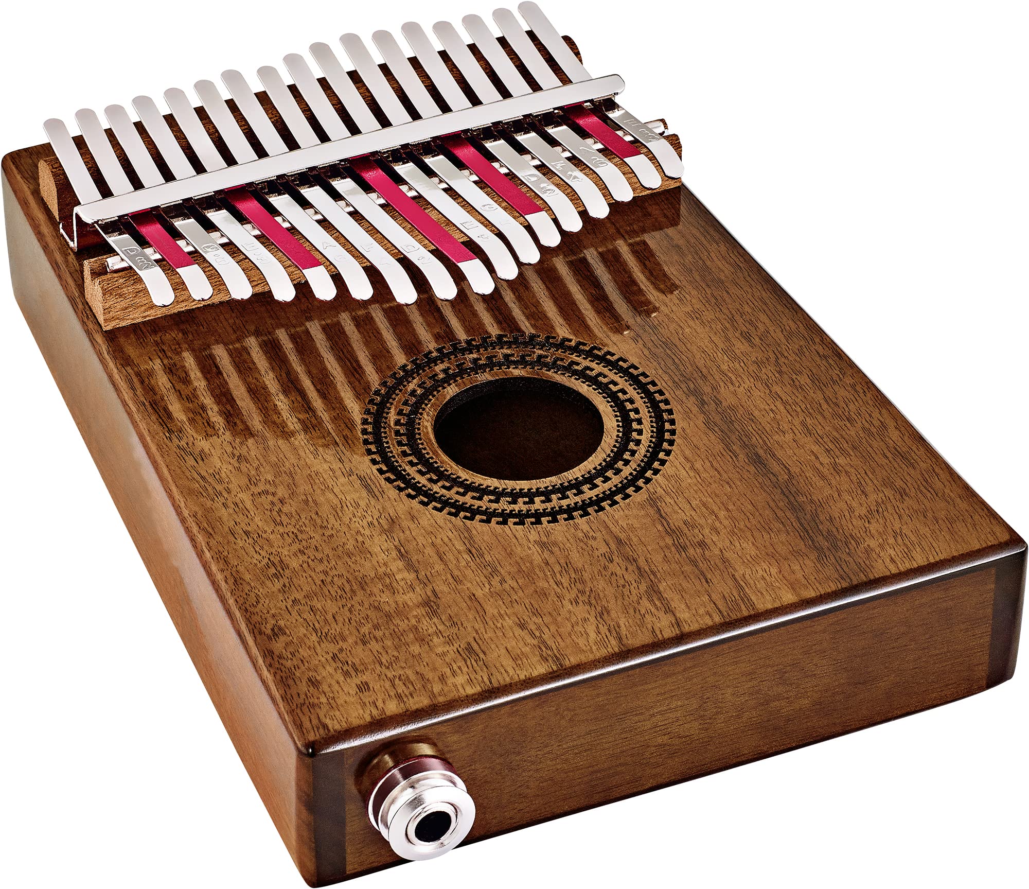 Pickup Kalimba Thumb Piano for Amplifiers, 17 Keys — Includes Tuning Hammer and Case — For Meditation, ASMR, Sound Therapy and Yoga, 2-YEAR WARRANTY