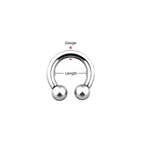 ssh Pair Glow in The Dark Horseshoe Circular Barbell Ring Septum Tragus Lip Piercing 14g (16.mm) - Blue