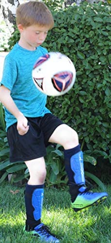 Kids Shin Guard XS Size fits Most Kids Ages 3-5 (Blue)