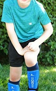 Kids Shin Guard XS Size fits Most Kids Ages 3-5 (Blue)