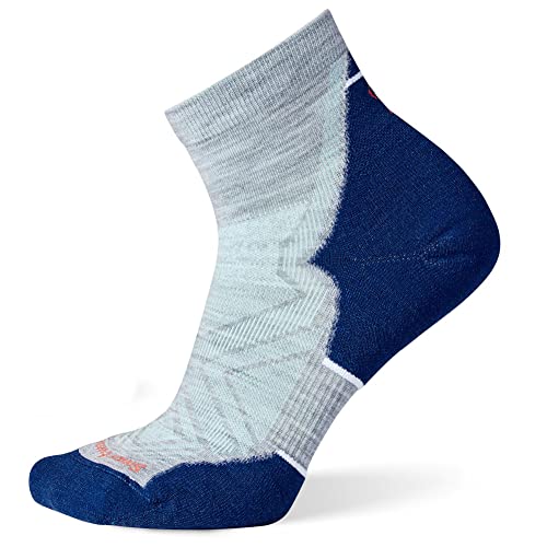 Smartwool Women's Run Targeted Cushion Ankle Socks, Light Gray, Medium