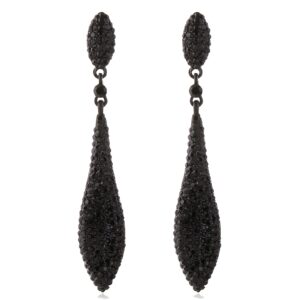 black prom earrings for women chandelier crystal dangle earrings for women formal earrings for women evening wear evening jewelry for women formal