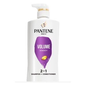 pantene pro-v volume & body 2 in 1 shampoo & conditioner,17.9 fl oz pump bottle