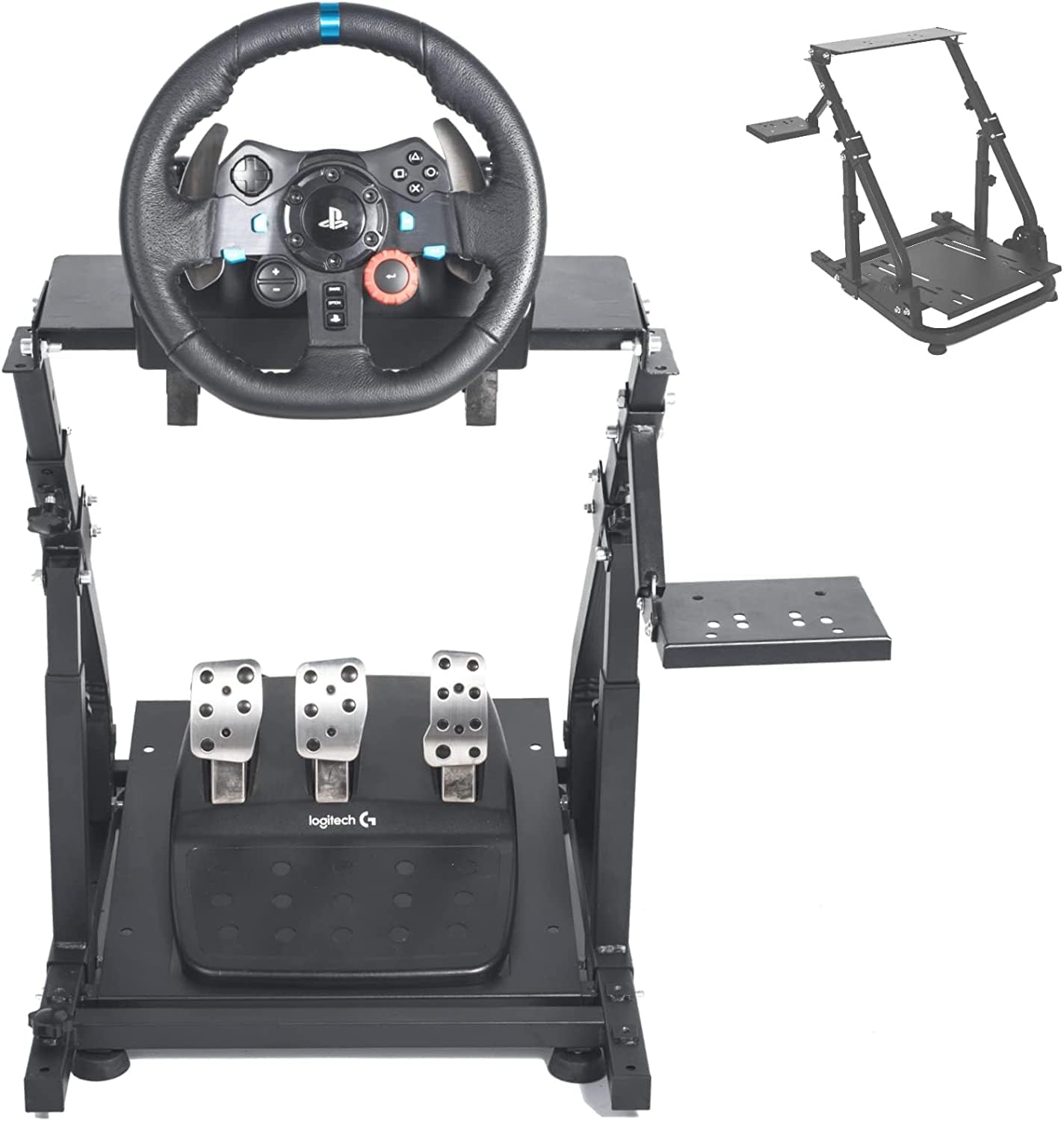 Dardoo G920 Steering Wheel Stand Durable with Adjustable Steering Frame Fit for Logitech G29 G25 G923,Thrustmaster T80 T150 TX F430,Thrustmaster Stand Foldable, Wheel, shifter and Pedal Not Included