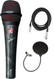 se electronics v7 mk myles kennedy signature dynamic vocal microphone bundle with xlr cable and pop filter