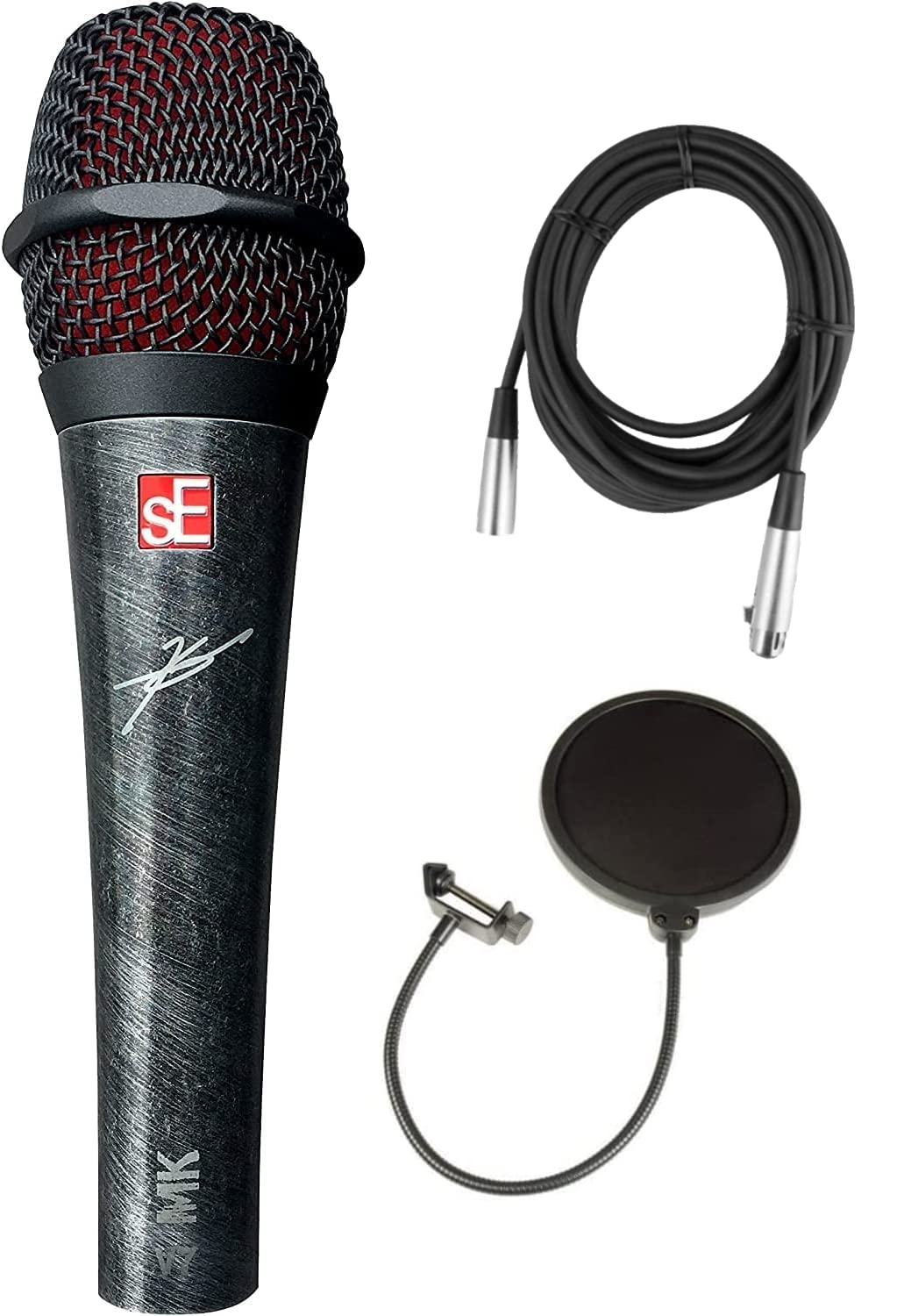 sE Electronics V7 MK Myles Kennedy Signature Dynamic Vocal Microphone Bundle with XLR Cable and Pop Filter