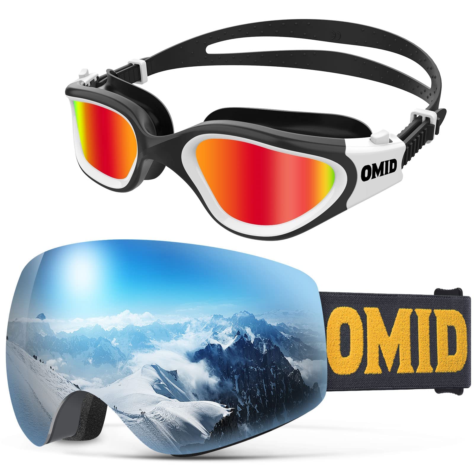 OMID Kids Ski Goggles, Anti-fog UV Protection Snow Goggles for Youth Boys Girls