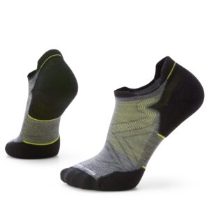 smartwool run targeted cushion low ankle socks, medium gray, x-large