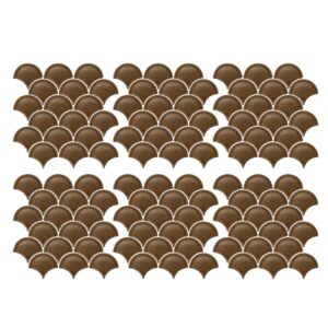 questech decor scallop decorative mosaic tile, interior wall tile, bathroom shower remodel decorative kitchen backsplash, modern home decor, bronze finish, box of 6 sheets