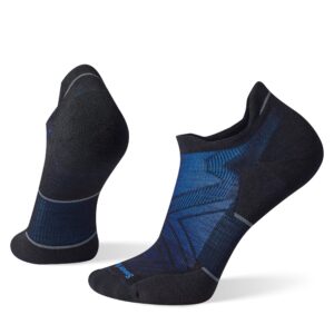 smartwool run targeted cushion low ankle socks, black, large