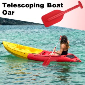 WTMORE Telescoping Boat Paddle Collapsible Oar for Boat 21'' - 42'', Collapsible Paddle for Boat Kayaking Rafting Jet Ski Canoe Outdoor Kayak Water Sports and Safety Boat Accessories 2 Pack, Red