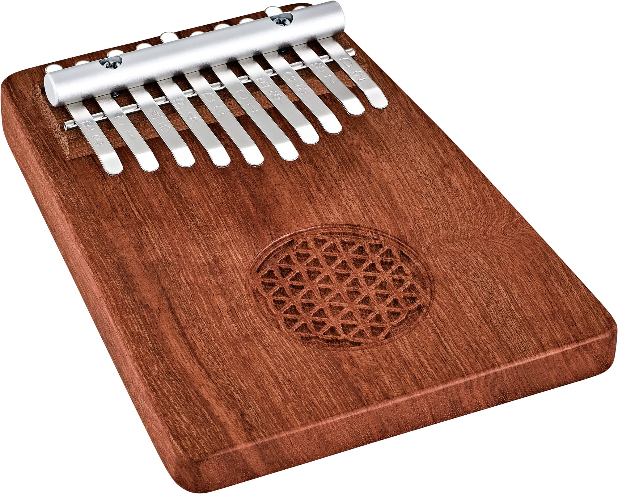 Kalimba Thumb Piano, 10 Keys — Includes Tuning Hammer and Case — For Meditation, ASMR, Sound Therapy and Yoga, 2-YEAR WARRANTY