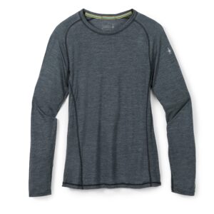 smartwool sw016546010l men's merino sport 120 long sleeve charcoal heather l