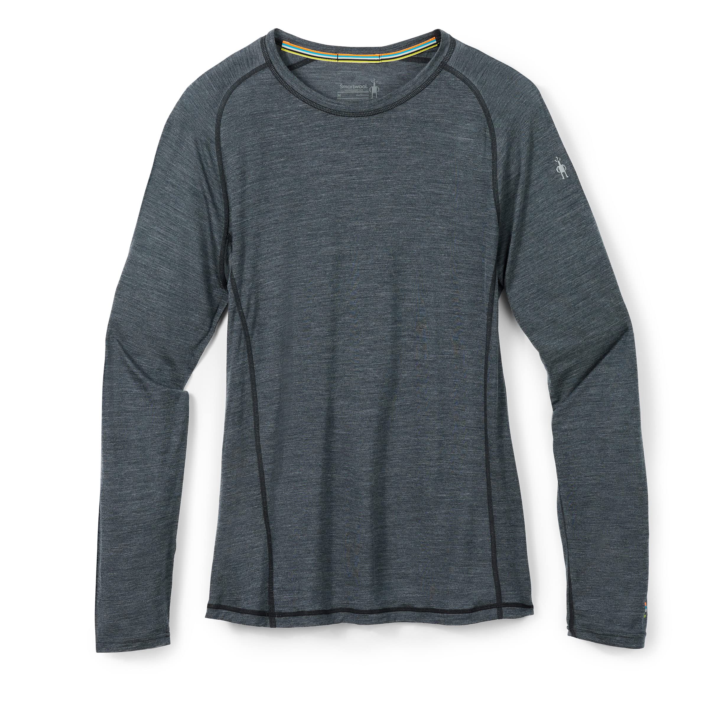 Smartwool SW016546010L Men's Merino Sport 120 Long Sleeve Charcoal Heather L