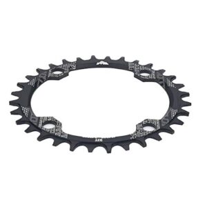 high strength bicycle chainring unique teeth design oval bicycle chainring lightweight compatible road bikes mainstream bike for mountain bikes for bike(ellipsoid black, 34t)