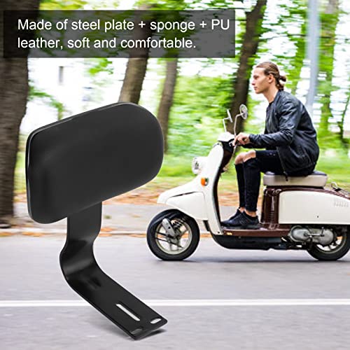 Dilwe Bike Backrest Support,Electric Rear Passenger Seat Backrest with Metal Support E-Bike Safety Rest Rear Support