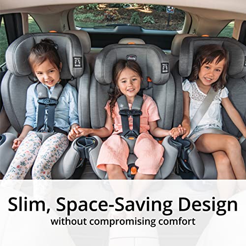 Chicco OneFit™ ClearTex® Slim All-in-One Car Seat, Rear-Facing Seat for Infants 5-40 lbs., Forward-Facing Car Seat 25-65 lbs., Booster 40-100 lbs., Convertible Car Seat | Drift/Grey