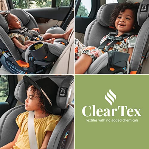 Chicco OneFit™ ClearTex® Slim All-in-One Car Seat, Rear-Facing Seat for Infants 5-40 lbs., Forward-Facing Car Seat 25-65 lbs., Booster 40-100 lbs., Convertible Car Seat | Drift/Grey