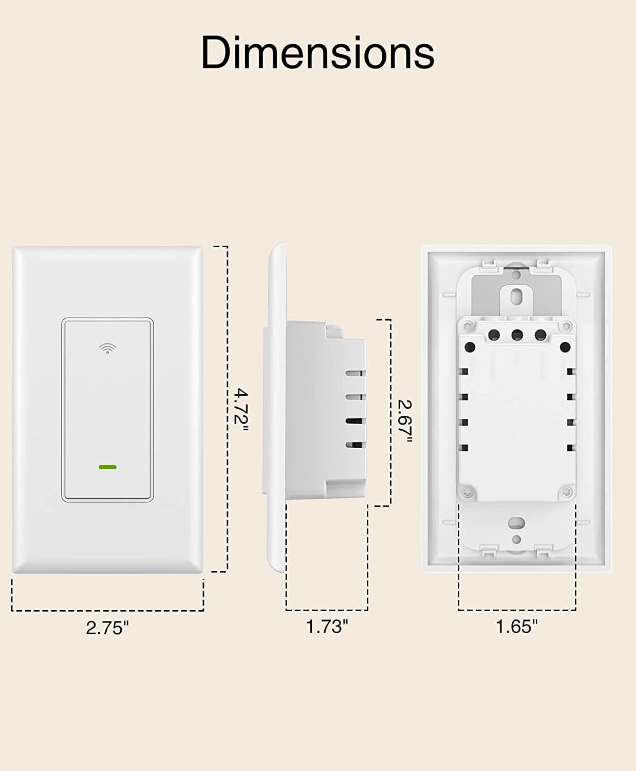 GHome 3 Way Smart Switch (4 Pack), Voice and App Control, Needs Neutral Wire, Flame Retardant Material