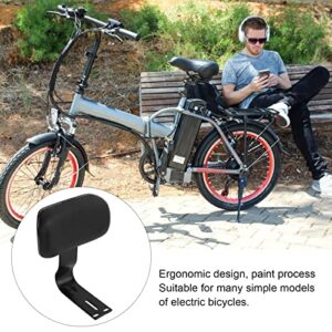 Dilwe Bike Backrest Support,Electric Rear Passenger Seat Backrest with Metal Support E-Bike Safety Rest Rear Support