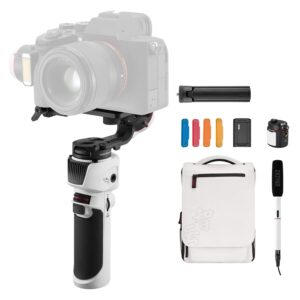 zhi yun crane m3 pro handheld 3-axis gimbal with shotgun mic & expansion base all in one stabilizer for mirrorless camera smartphone action camera