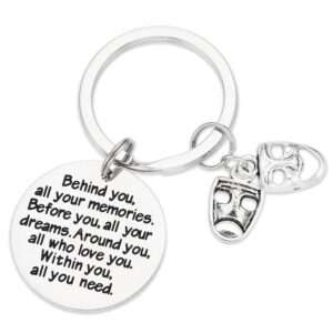 ahaeth theatre gifts keychain for men girls actor thespian keychains jewelry theatre keychain