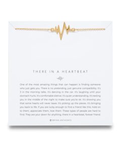 bryan anthonys there in a heartbeat 14k gold necklace for women, pendant, adjustable length