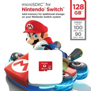 (2 Pack) SanDisk 128GB MicroSD Nintendo Switch Micro SDXC Memory Card for Switch & Switch Lite Bundle with (1) GoRAM Card Reader