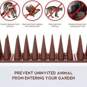 Bird Spikes, Bird Deterrent Spikes for Squirrel Raccoon Pigeon Animal Defender Spikes Anti Bird Spikes to Keep Birds Away (20 Pack)