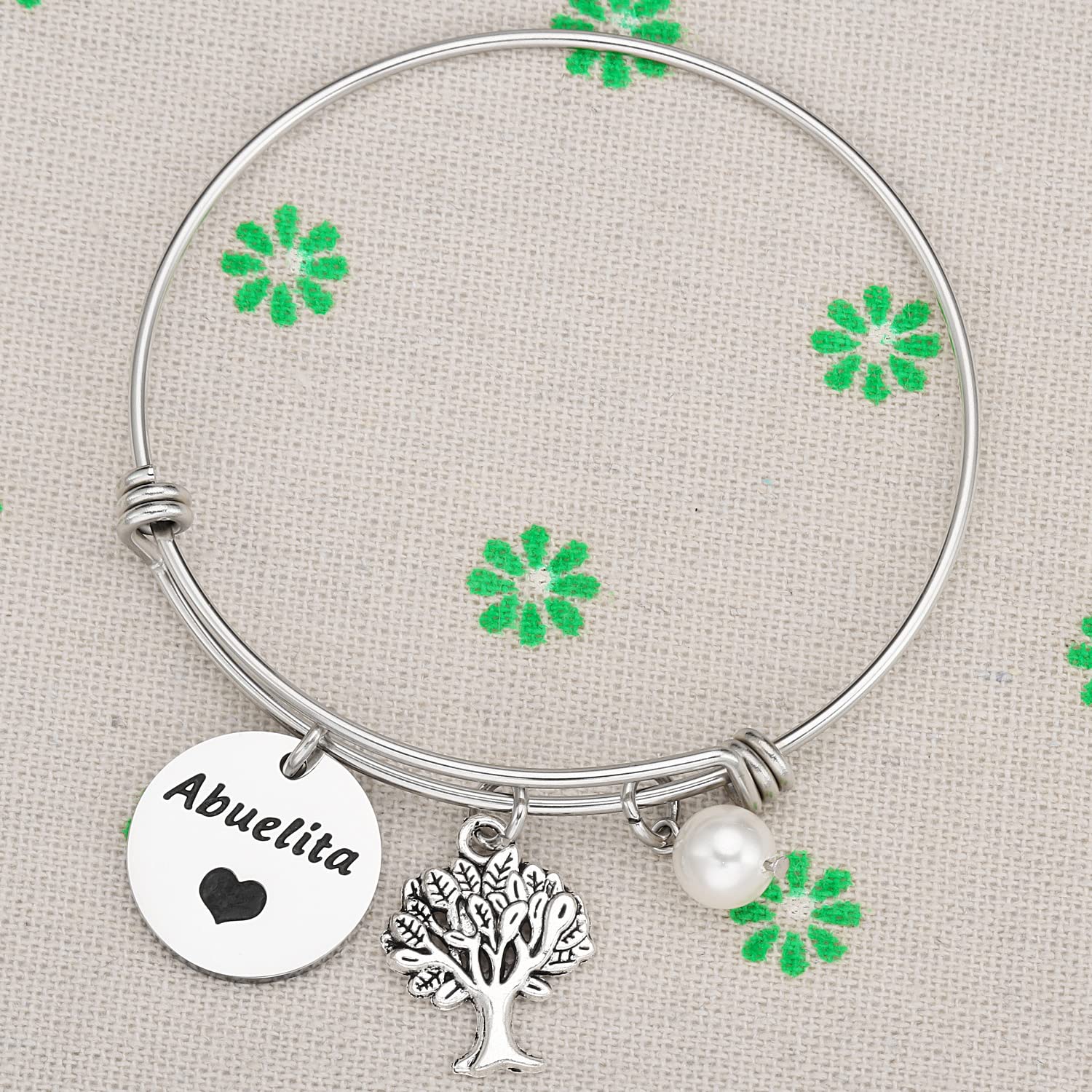 AHAETH Abuelita Gifts Bracelet for Women in Spanish Jewelry Abuela Present Best Abuelita ever Bracelets Abuelita Bracelet