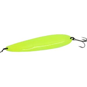 ben parker super magnum flutter spoon, 9", 4.5oz shad salt water flutter spoon (chartreuse)