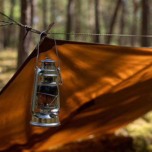 Bushcraftspain Waterproof Oilskin Tarp 6’7’’ x 8’2” - Brown Waxed Cotton Canvas Shelter for Survival,Bushcraft and Camping -Lightweight - Made in Spain