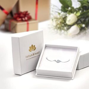 lotus & leaf Musical Note Bracelet Sterling Silver Music Themed Jewelry Adjustable Bracelet Musical Note Christmas Stocking Stuffers Gift for Women