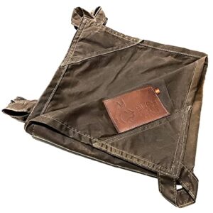 bushcraftspain waterproof oilskin tarp 6’7’’ x 8’2” - brown waxed cotton canvas shelter for survival,bushcraft and camping -lightweight - made in spain