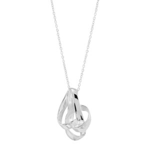 silpada 'tied up' pendant necklace in sterling silver, 16" + 2"