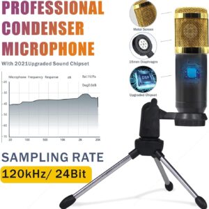 Podcast Equipment Bundle, SINWE Condenser Microphone with Tripod Stand and Professional Audio Mixer for Studio Recording Vocals, Voice Overs, Streaming Broadcast and YouTube Videos