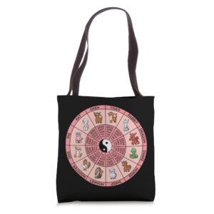 Chinese New Year Zodiac Animals Tote Bag