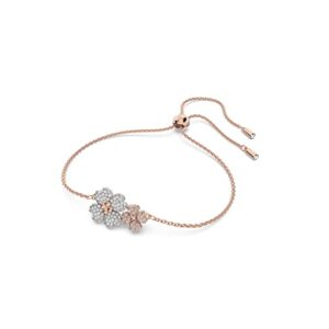 Swarovski Latisha Bracelet, Flower, Multicolored, Rose-gold tone Finish