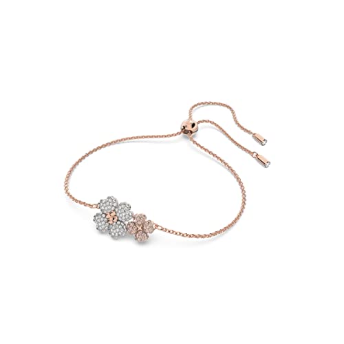 Swarovski Latisha Bracelet, Flower, Multicolored, Rose-gold tone Finish