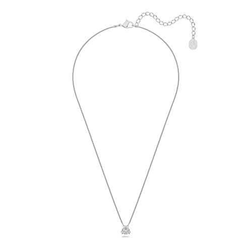 SWAROVSKI Millenia Pendant, Trilliant Cut Crystal, White, Rhodium Finish