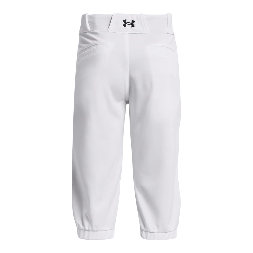 Under Armour Girls Utility Softball Pants 22, (100) White / / Black, Medium