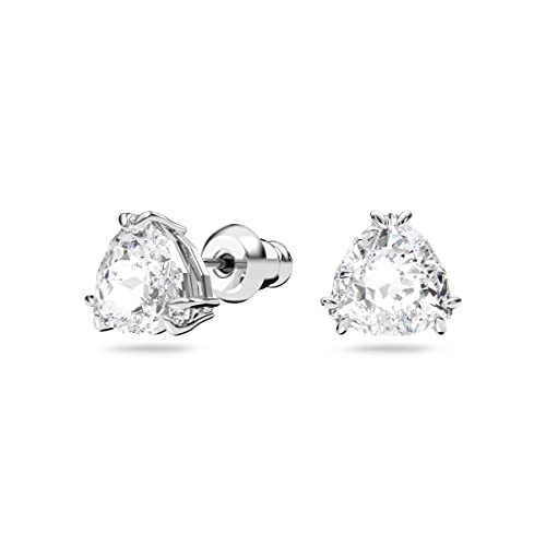 Swarovski Millenia Stud Earrings, Trilliant cut crystal, White, Rhodium Finish