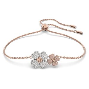 swarovski latisha bracelet, flower, multicolored, rose-gold tone finish