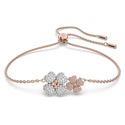 Swarovski Latisha Bracelet, Flower, Multicolored, Rose-gold tone Finish